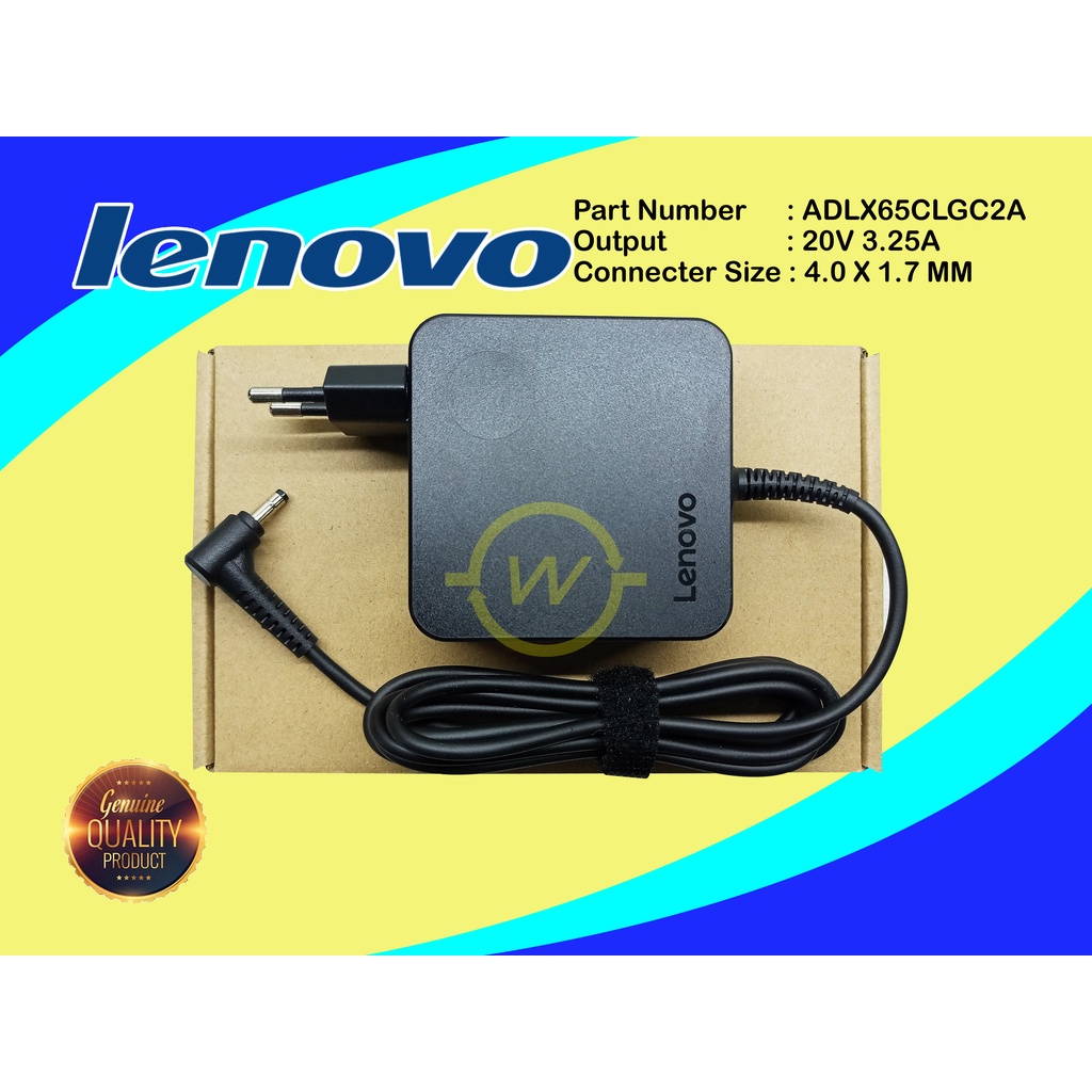 Jual ORIGINAL Charger Adaptor Laptop Lenovo 20V 3.25A DC 4.0x1.7mm ...