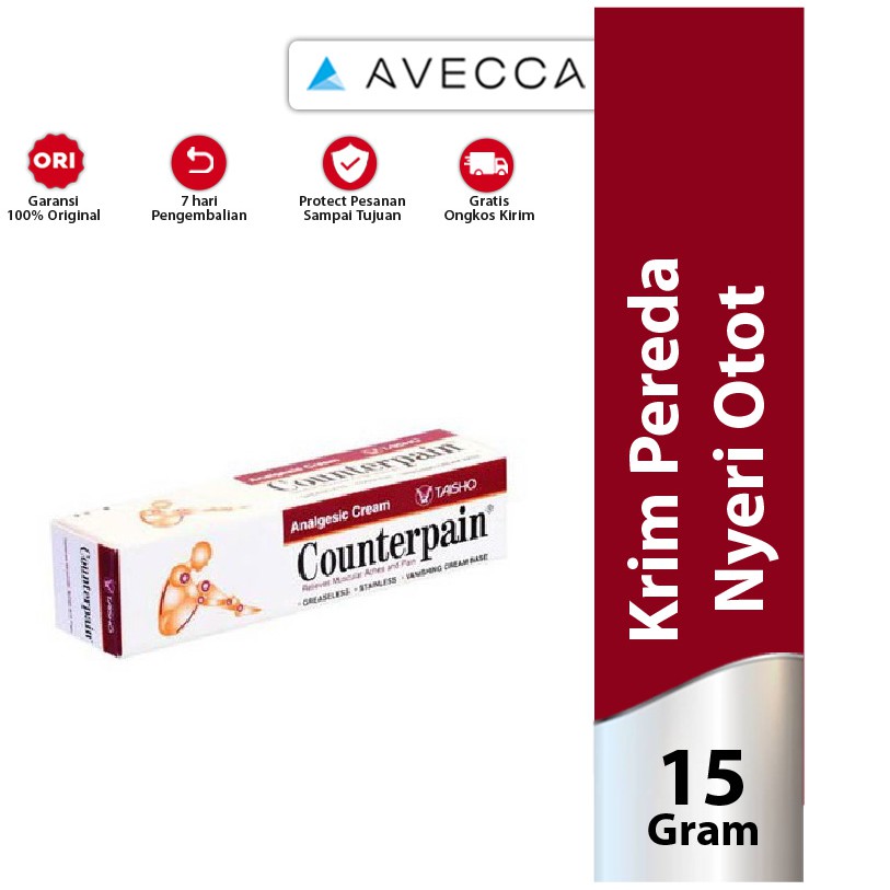 Jual Counterpain 15 Gr (Krim Pereda Nyeri Otot) / Analgesic Balm / Krim ...