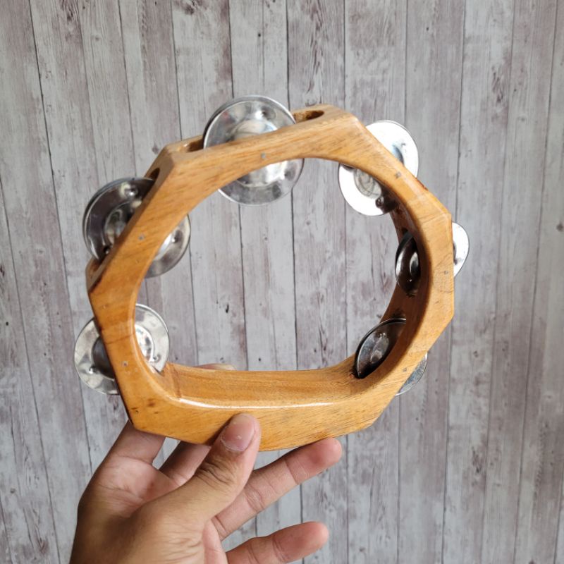 Jual Alat Musik Tamborin Kecrek Kecer Icik Icik Bahan Kayu Unik Murah ...