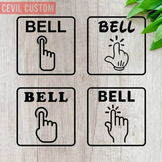 Jual Stiker bell pintu rumah - Bell Sticker custom | Shopee Indonesia
