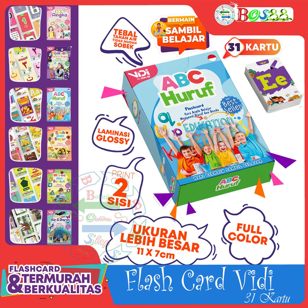 Jual Kartu Belajar Anak - VIDI FLASHCARD - Kartu Edukasi Edukatif ...
