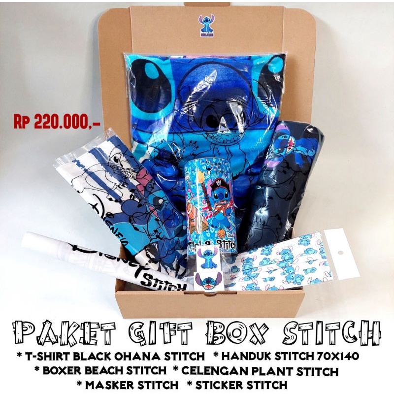 Jual Paket Gift Box Stitch lilo stitch beach Boxer | Shopee Indonesia