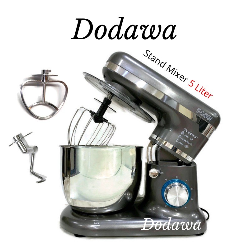 Jual Stand Mixer Dodawa 5 liter / mixer silver gray ORI & bergaransi ...
