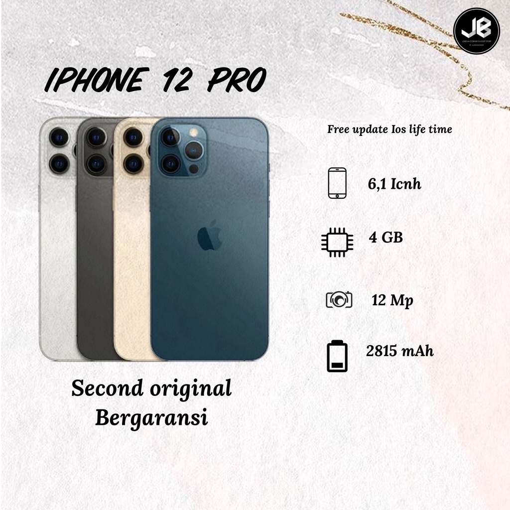 Jual IPHONE 12 PRO 128 GB SECOND ORIGINAL | Shopee Indonesia