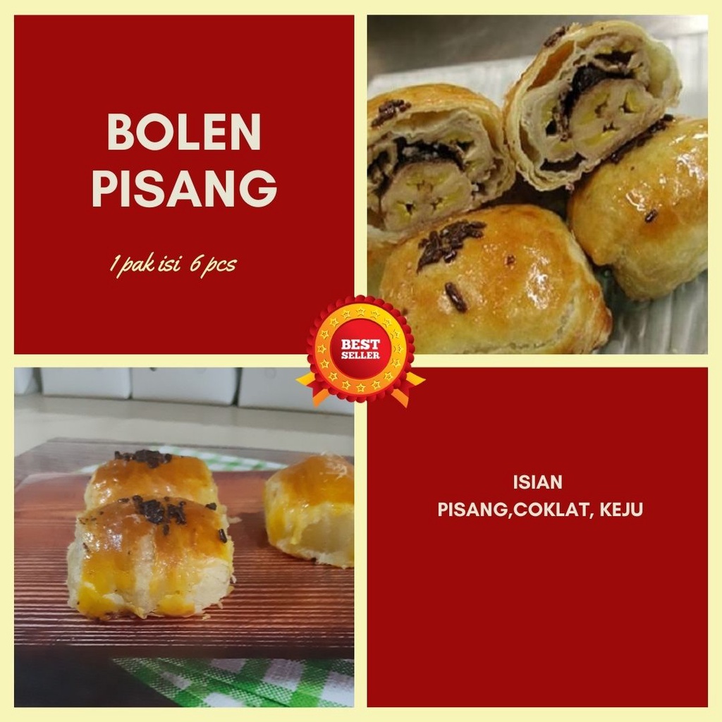 Jual Bolen Molen Pisang Coklat Keju Lumer Pisang Bolen Simadu | Shopee ...