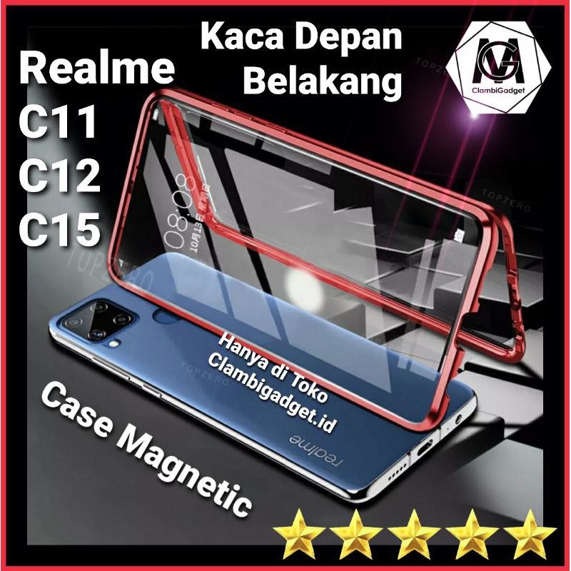 Jual Casing Case Realme C11 C12 C15 Magnetic Double Side Glass Magnetik ...