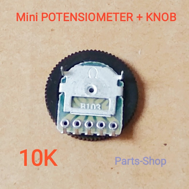 Jual 10k mini Potensio Potensiometer + knob 103 VR Potensio meter 10000 ...