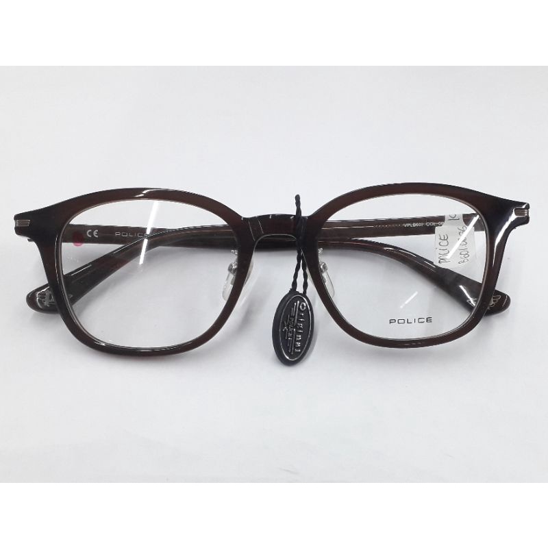 Jual Kacamata Police Unisex Full Frame VPLB601 Col.0B36(Brown) | Shopee ...