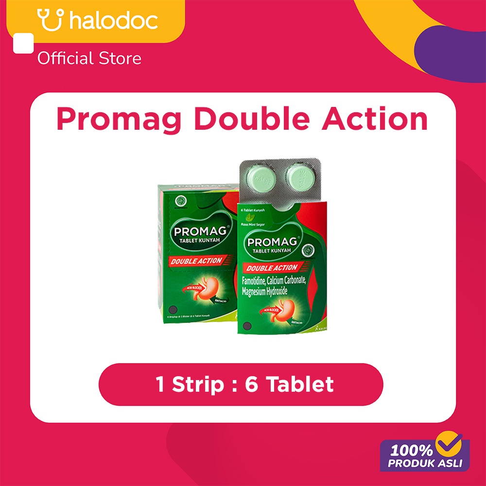 Jual Promag Double Action 6 Tablet Kunyah | Shopee Indonesia