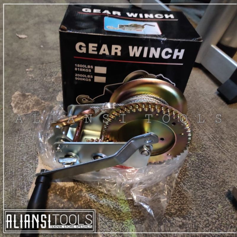 Jual Katrol Kerekan Manual Kapasitas 455 Kg Panjang sling 10meter 1000 ...