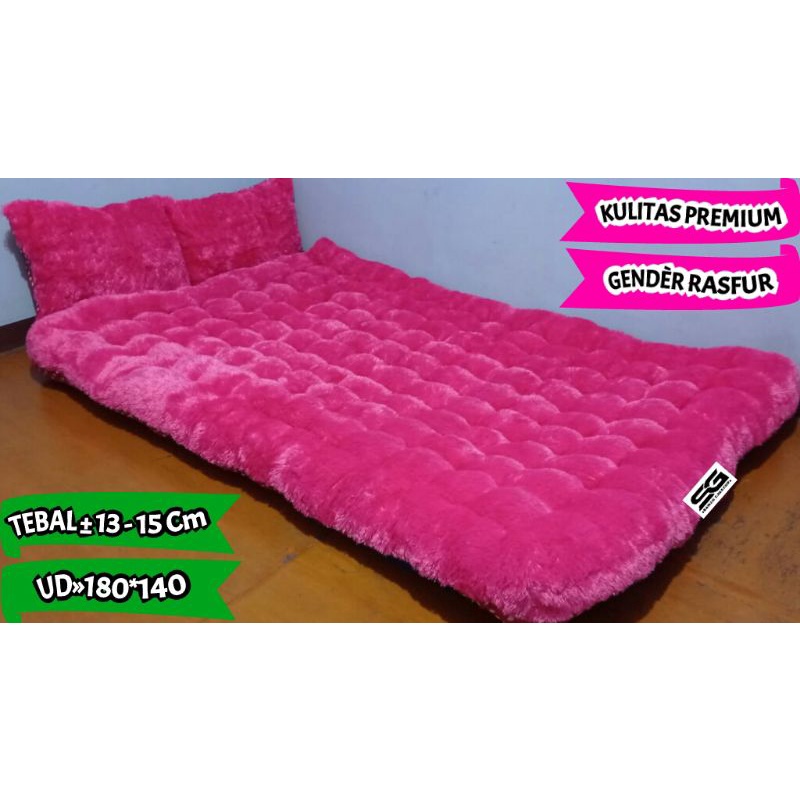 Jual Kasur Gender Bulu Rasfur PREMIUM Uk 180x140x15 Gratis 2 Bantal ...