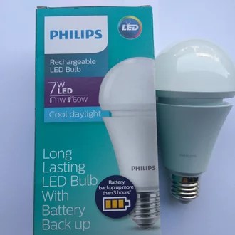 Jual LAMPU EMERGENCY PHILIPS LED 7 WATT / 7.5 WATT / 9 WATT Warna Putih ...