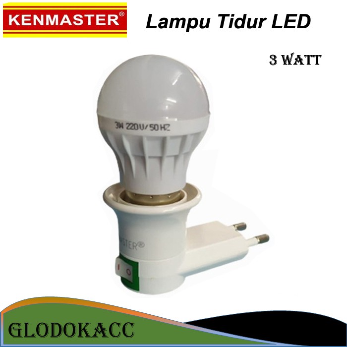 Jual Lampu Tidur Colok Listrik Dinding kenmaster Night Light 3watt LED ...
