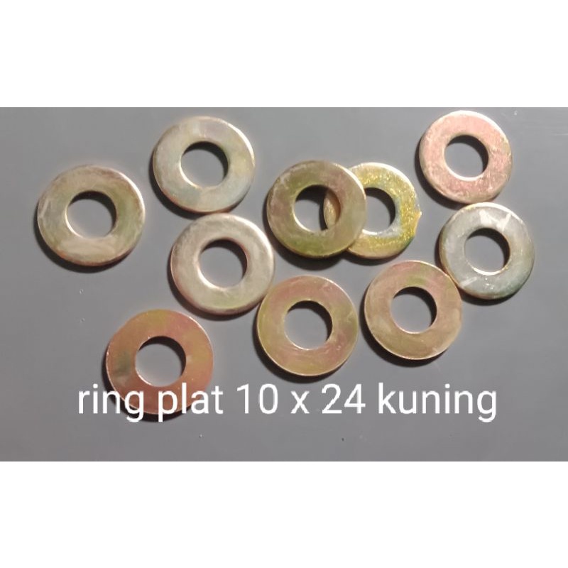 Jual ring plat baut 14 ( 10 x 24 kuning ) 10 pcs | Shopee Indonesia