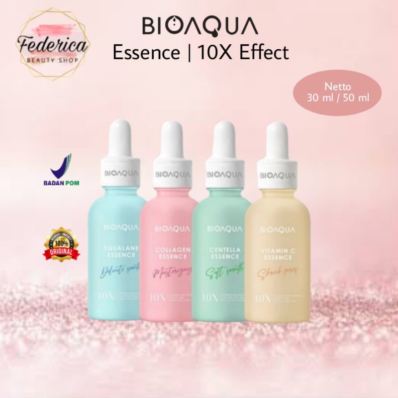 Jual BIOAQUA 10X Essence Serum Collagen / Centella / Squalane / VIT C ...
