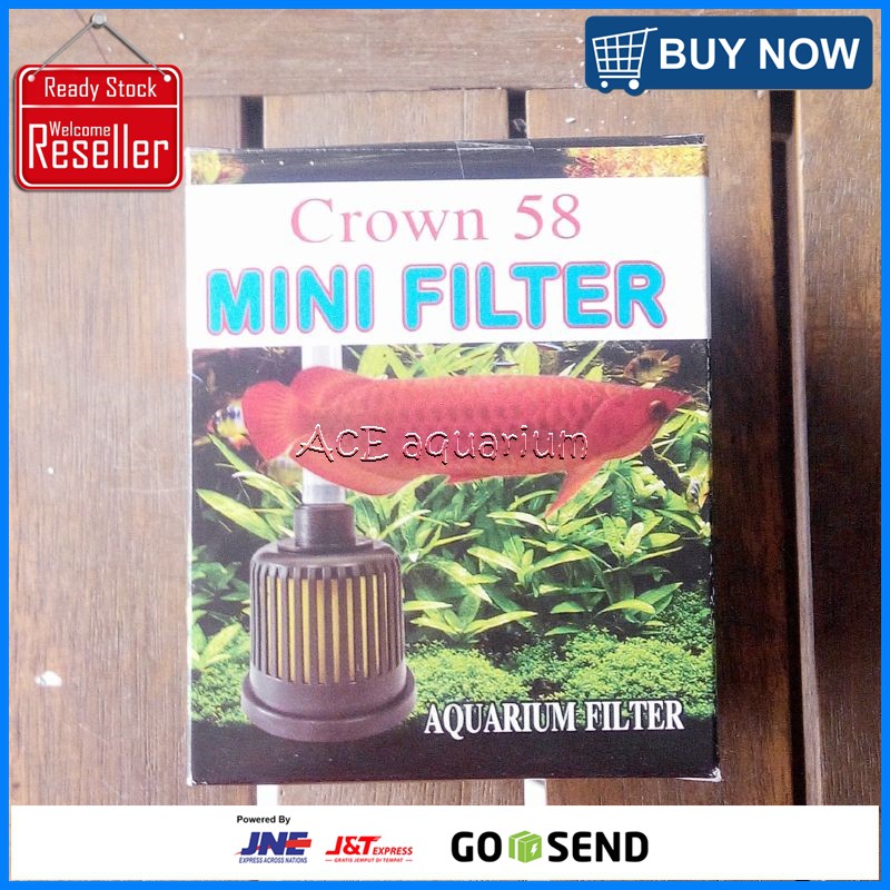 Jual Filter Akuarium Bulat Mini Filter Aquarium Kecil Crown58 Filter ...