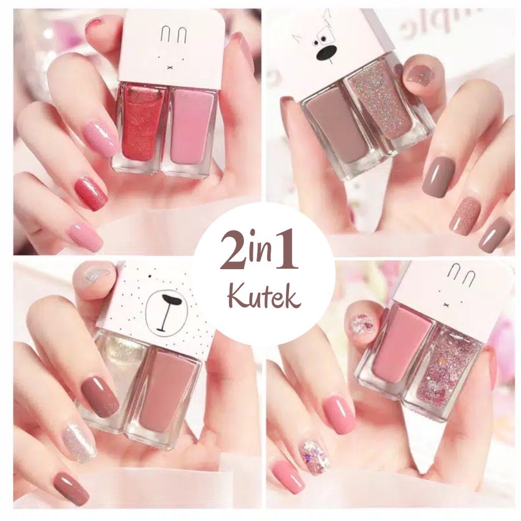 Jual Cat Kuku Korean Nail Polish / Kutex Terbaru / Kutex Kuku 2in1 ...