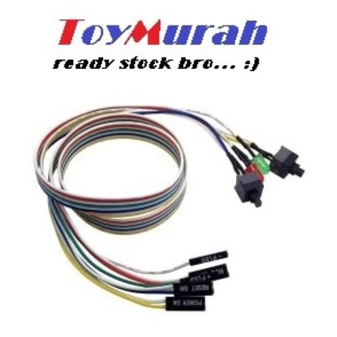 Jual KABEL CABLE TOMBOL POWER SWITCH FRONT PANEL LED BUTTON KOMPUTER ...