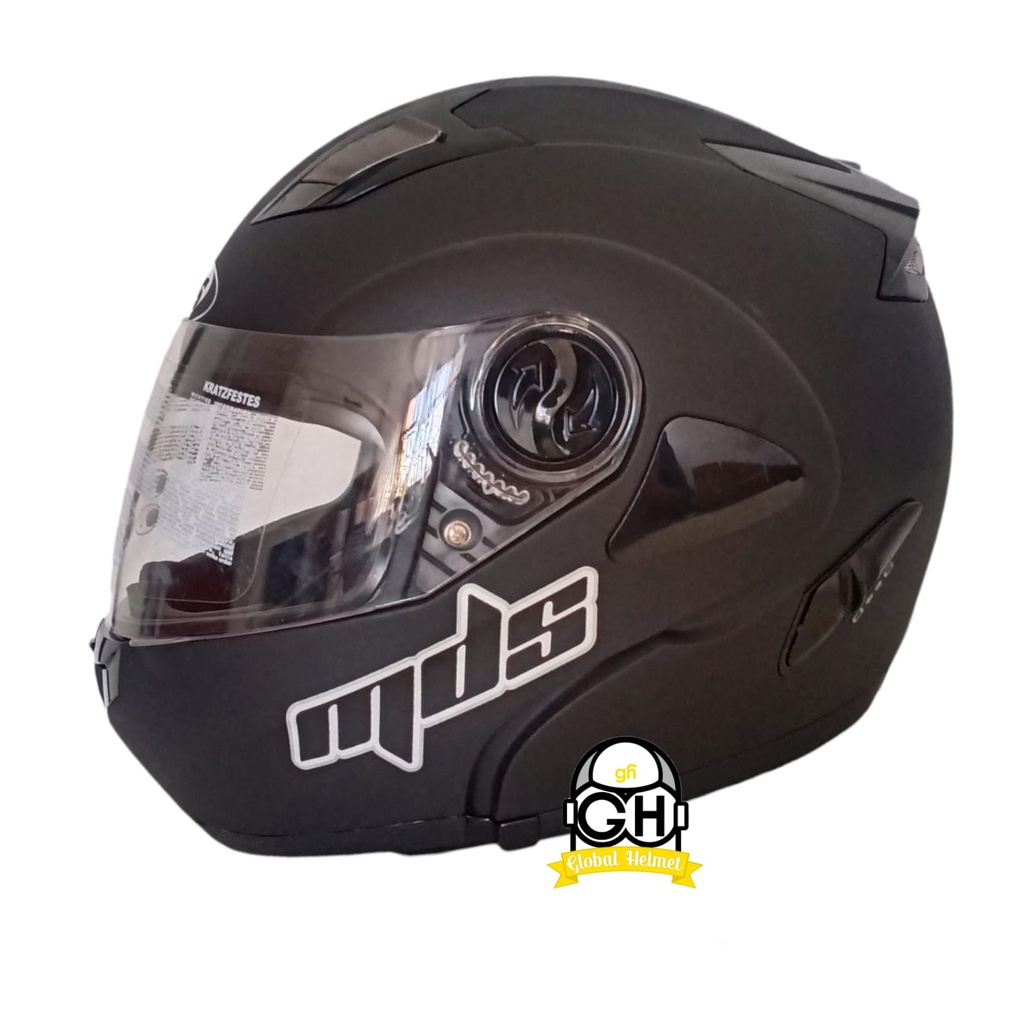Jual HELM MDS PRO RIDER SOLID BLACK DOFF MDS MODULAR MDS PRORIDER ...