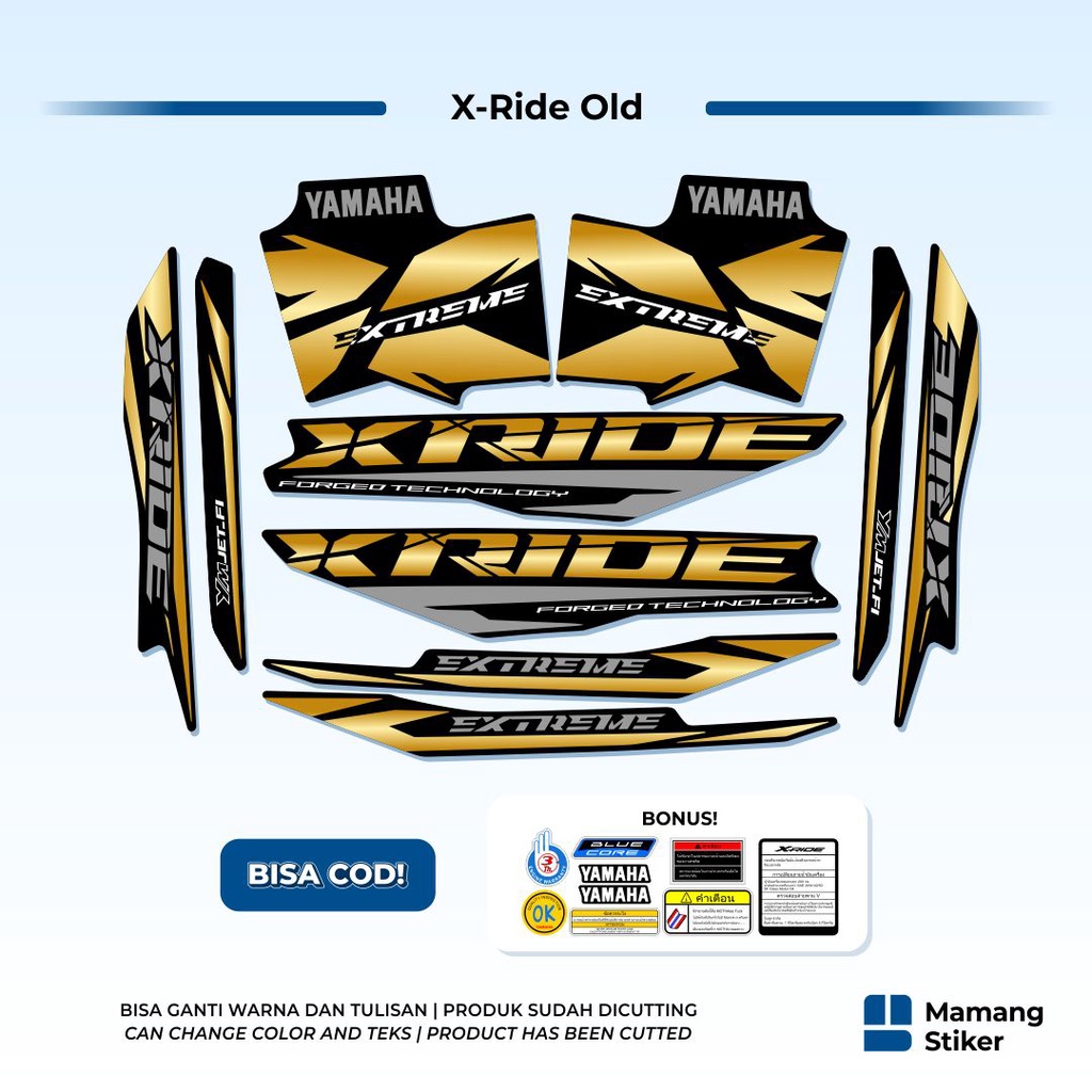 Jual Striping XRIDE Old Variasi (21) X Ride 115 Lama Sticker Stiker ...