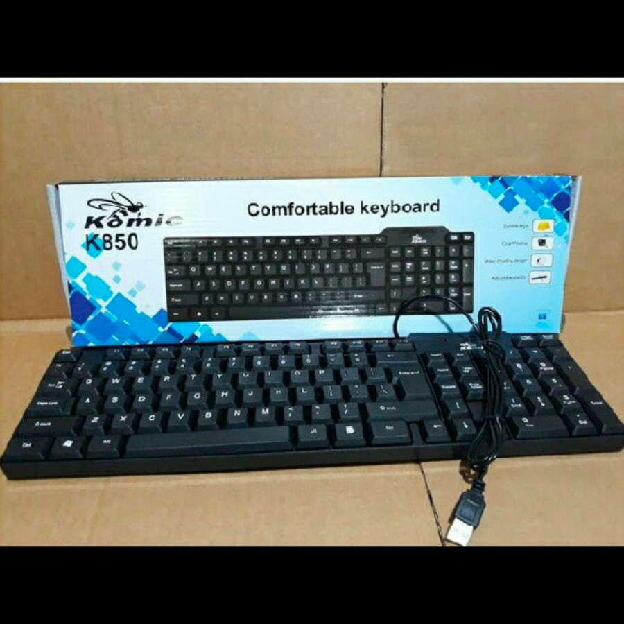 Jual KEYBOARD KOMIC USB BLACK ( K850 ) | Shopee Indonesia