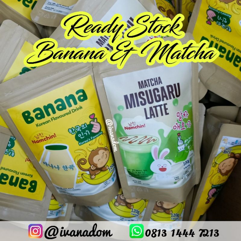 Jual Namchin Banana Milk Korea Matcha Misugaru Latte Korea Flavoured ...