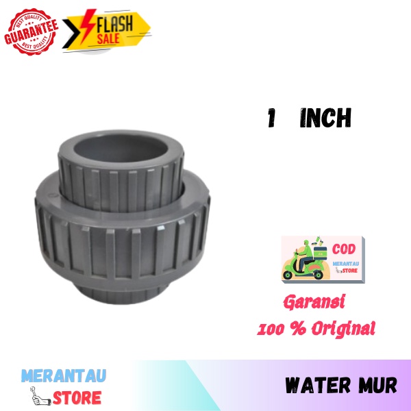 Jual Watermur PVC Union 1 Inch Sok Water Mur 1inch Polos Sambungan Pipa ...