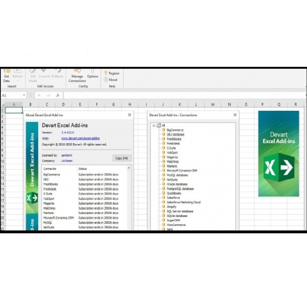 Jual Devart Excel Add-ins for database and Cloud Data v2.4 | Shopee Indonesia