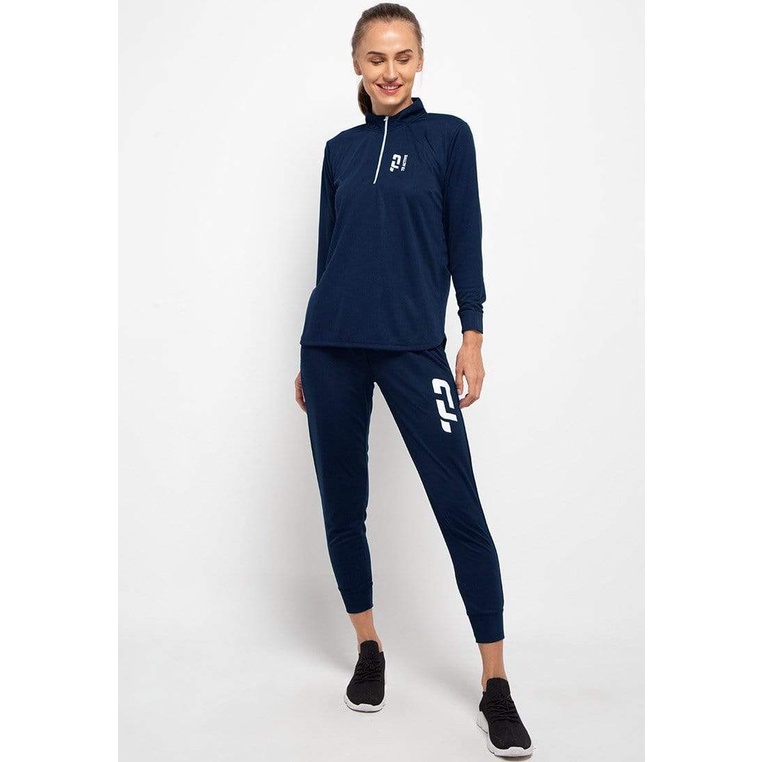 Jual Td Active LSA59 Baju Senam Training Olahraga Wanita Set Jaket Celana Navy | Shopee Indonesia