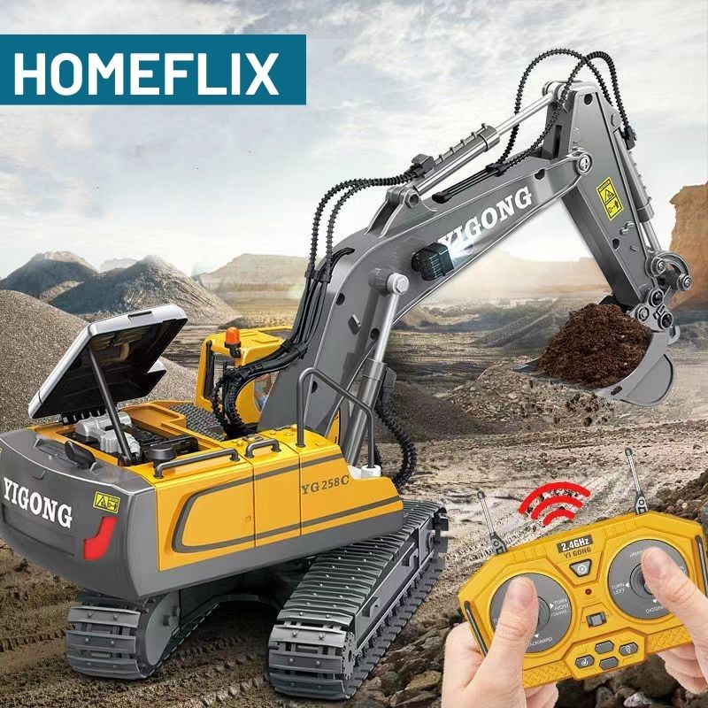 Jual RC Excavator 11 CH Remote Control Excavator 2.4Ghz Alloy RC Truk ...