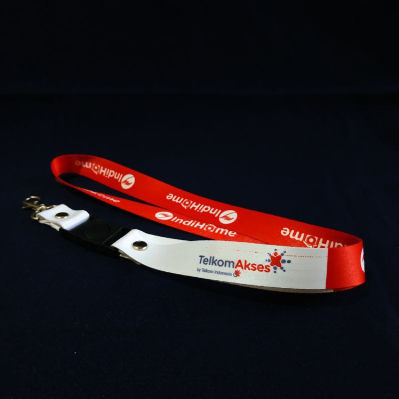 Jual Tali Id Card Lanyard TELKOM AKSES Merah Putih Indihome Printing ...