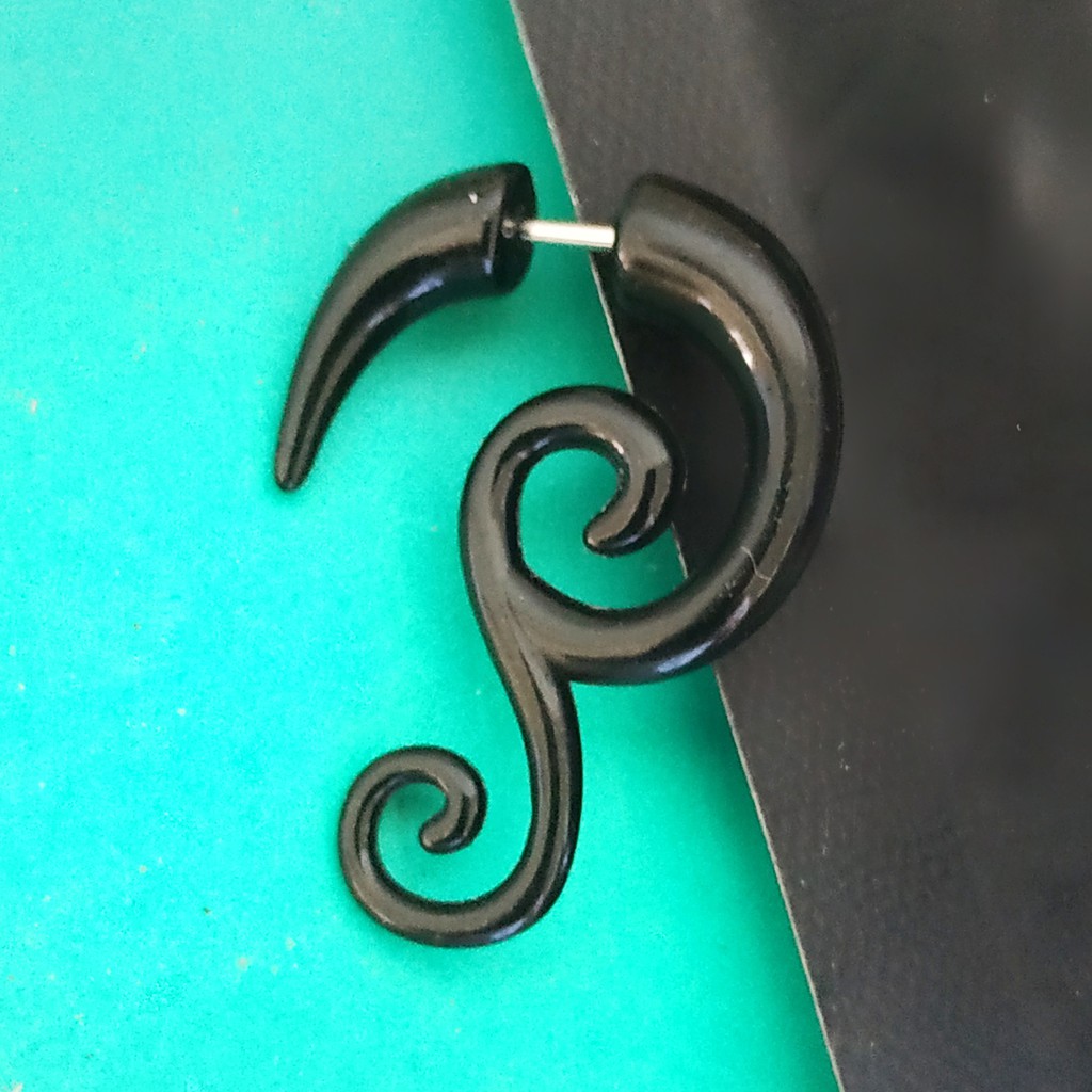 Jual Robagin TK25 Anting Piercing Tindik Jumbo Stainless Hitam Anti ...