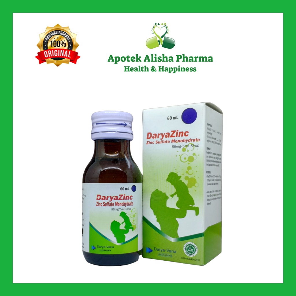 Jual DaryaZinc Sirup 60ml - DaryaZink Sirup Terapi Tambahan Diare ...