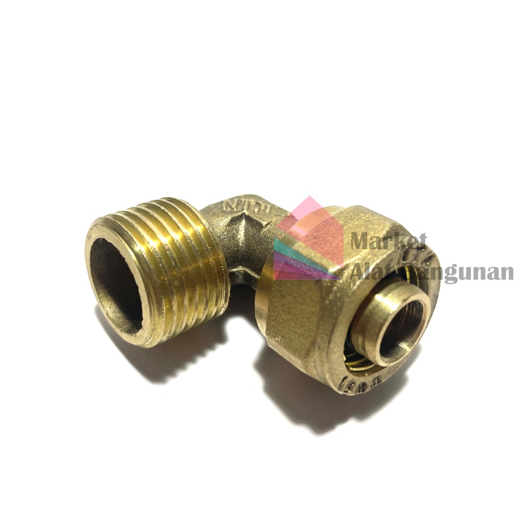 Jual Knie Drat Luar Kuningan Air Panas Rifeng 1/2” 16mm / Knee Ripeng Male Elbow Kuningan 1/2 ...