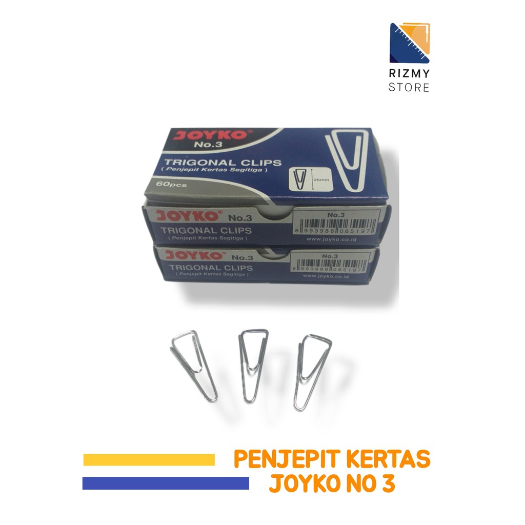Jual Paper Clip No 3 Merk Joyko Trigonal (Per Box) | Shopee Indonesia