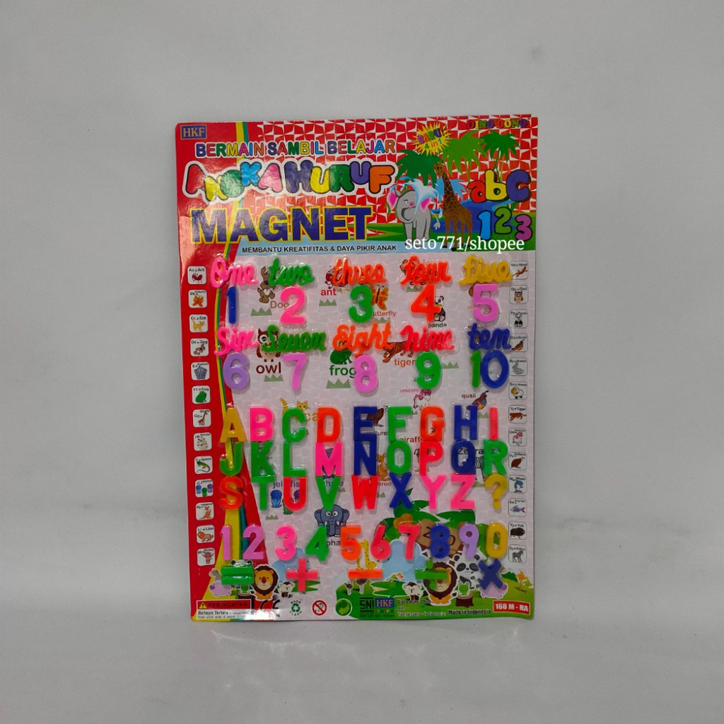 Jual Edukatoys 168 M-HA Magnetic Huruf Magnetik Angka + Latin Magnet ...
