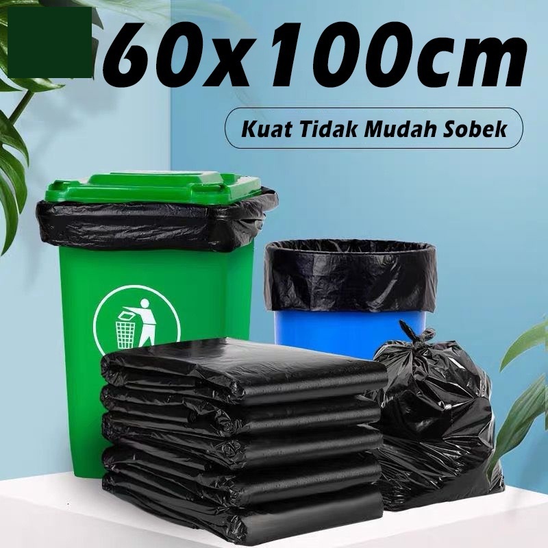 Jual Kantong Plastik Sampah HD/PE 60x100 / Kresek Sampah Trash Bag Hitam | Shopee Indonesia