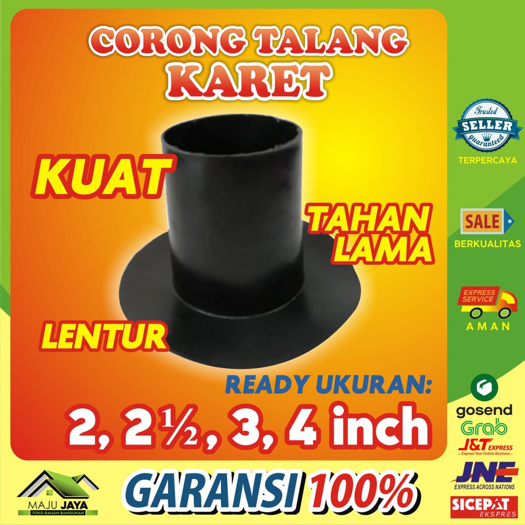 Jual CORONG TALANG KARET HITAM CORONG TALANG AIR PLASTIK 2" 2 1/2" 3" 4 ...