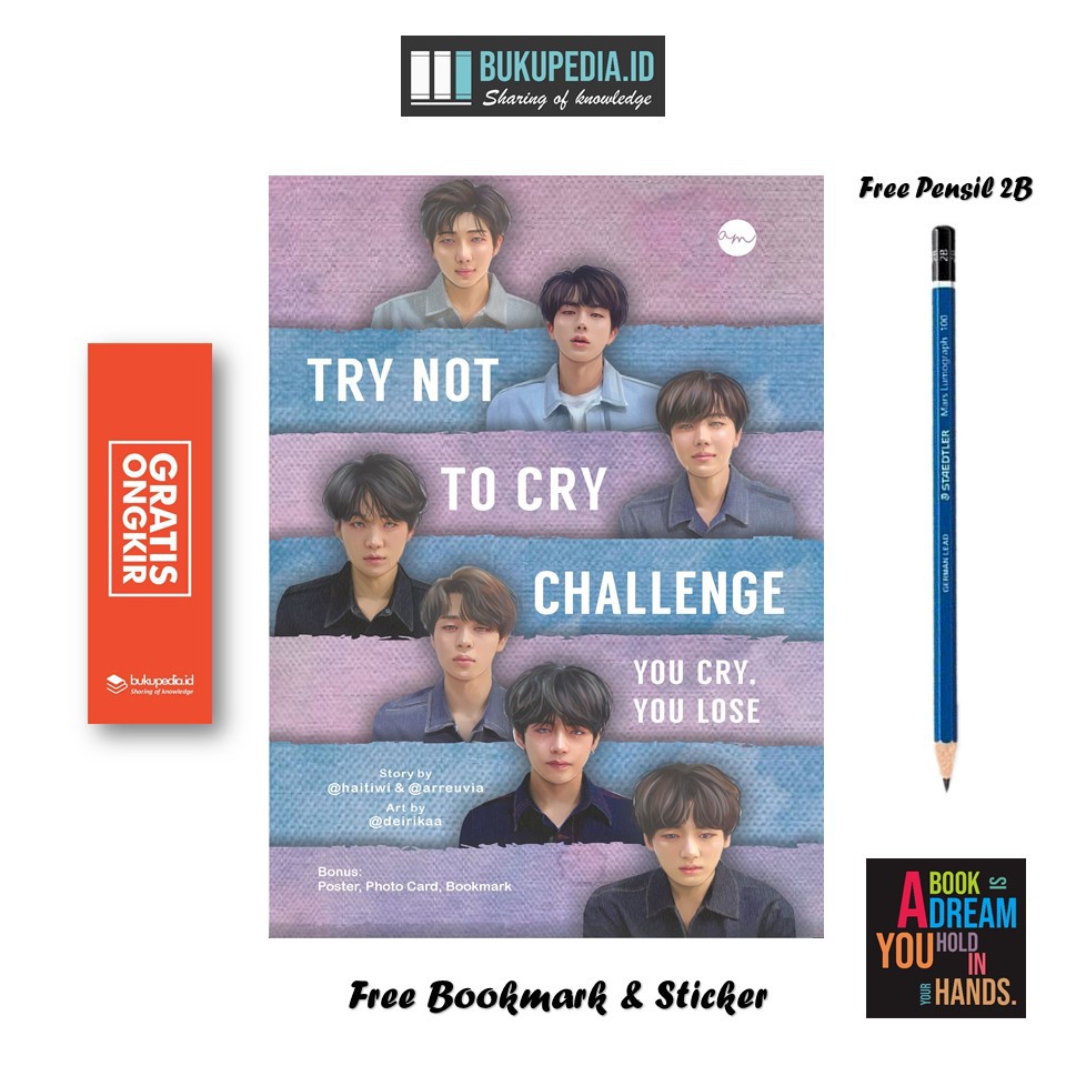 Jual Buku Try Not To Cry Challenge Aria Media Bonus Pensil 2b
