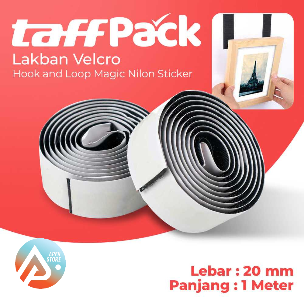 Jual APEN Lakban Velcro Hook and Loop Magic Nilon Sticker 1 Meter ...