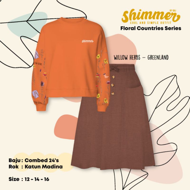 Jual Set shimmer flower countries series / set rok shimmer | Shopee ...