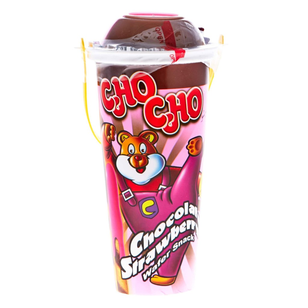 Jual CHO CHO Wafer Snack Chocolate Strawberry 40g | Shopee Indonesia
