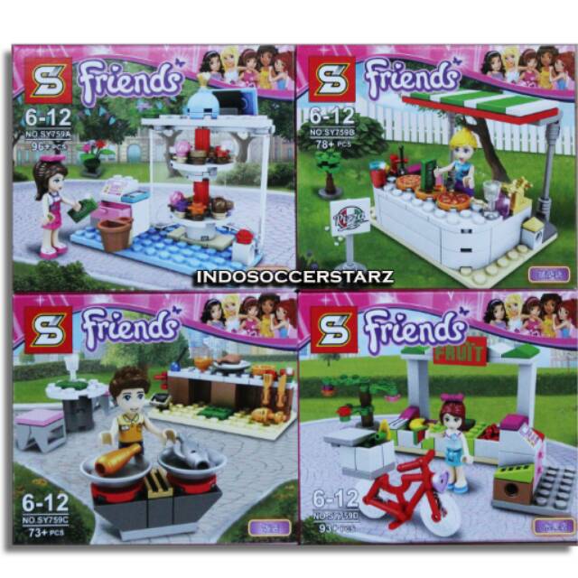 Jual LEGO SY 759 ABCD Friends Foodie Park 1 Set ( 4 Box ) | Shopee ...