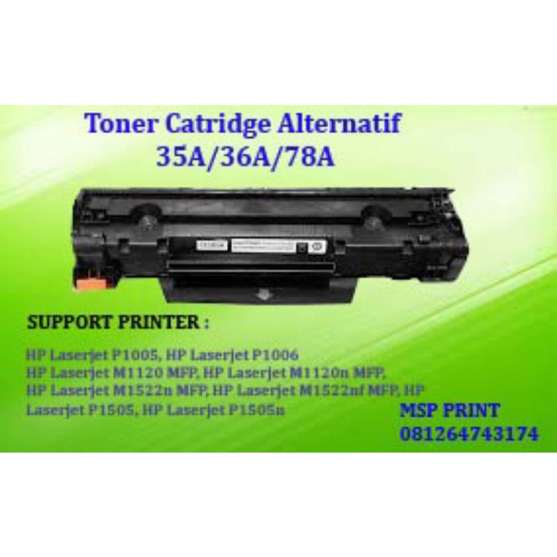 Jual Toner Cartridge Compatible 35A 36A 78A For Printer HP Laserjet ...