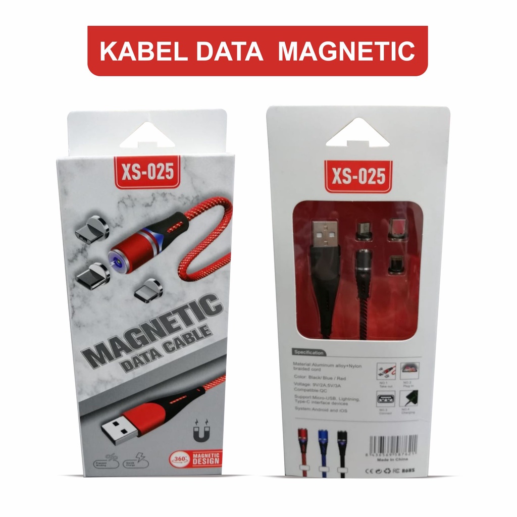 Jual Kabel Data Magnetic 3 in 1 Support Fast Charging | Shopee Indonesia
