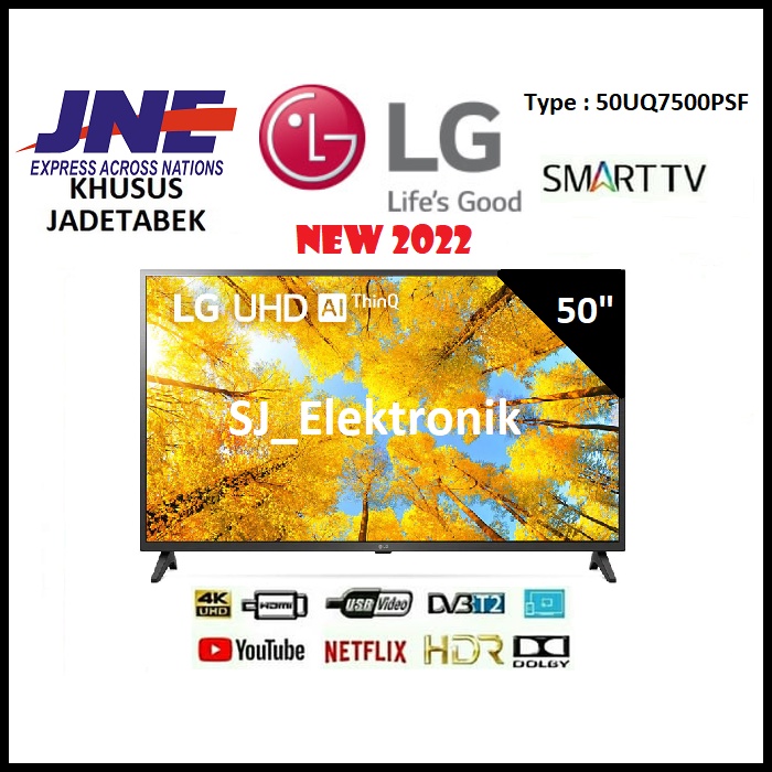 Jual LED TV LG 50 Inch 50UQ7500PSF - 50UQ7500 UHD Real 4K SmartTV | Shopee Indonesia