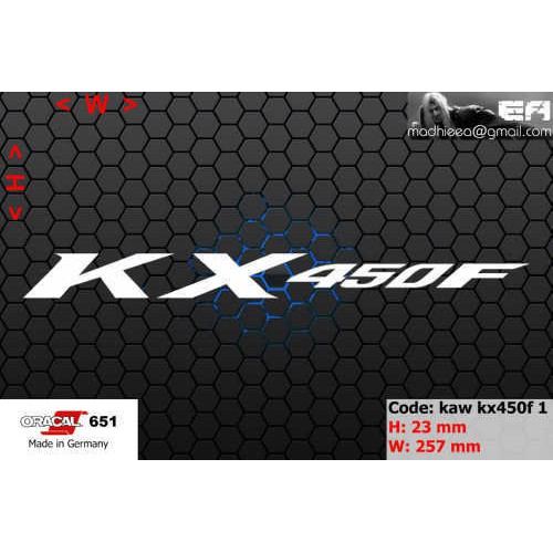 Jual ea cutting sticker / decal Code: kawasaki kx450f 1 ( sponsor logo ...