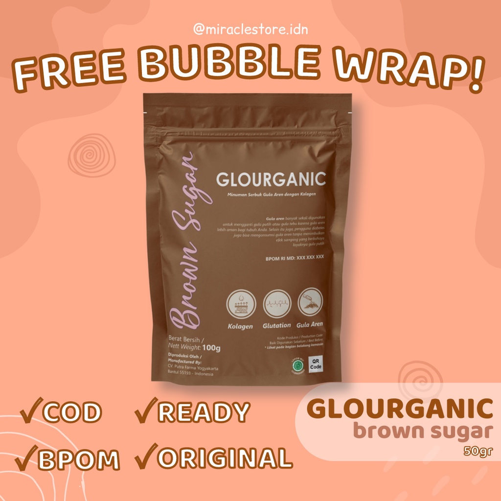 Jual BROWN SUGAR COLLAGEN DRINK GLOURGANIC MINUMAN COLLAGEN RASA BROWN ...