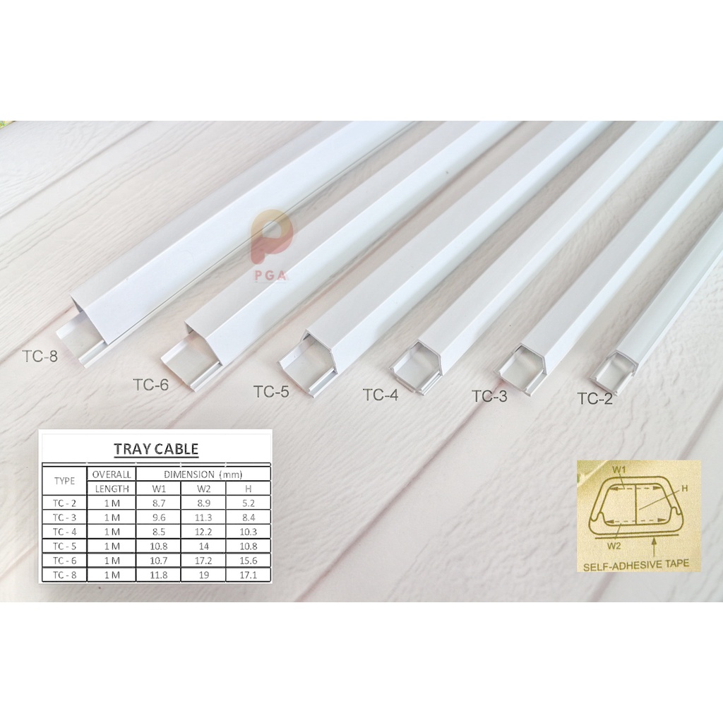 Jual KABEL DUCT / TRAY CABLE TC PGA (PUTIH) / (ABU-ABU) | Shopee Indonesia