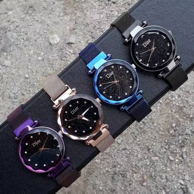 Jual Jam tangan cewek magnet kaca Belimbing Water resist ringan Murah ...
